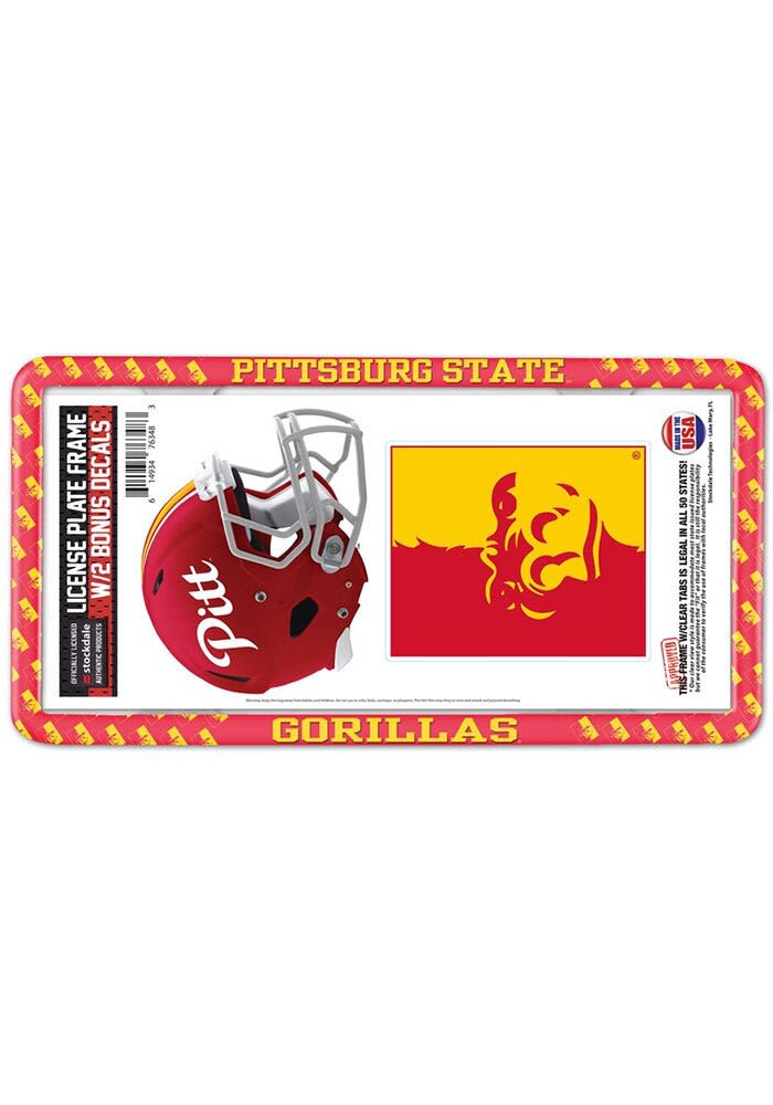 Pitt State Gorillas License Plate Frame - Pitt State Gorillas Red 2 ...