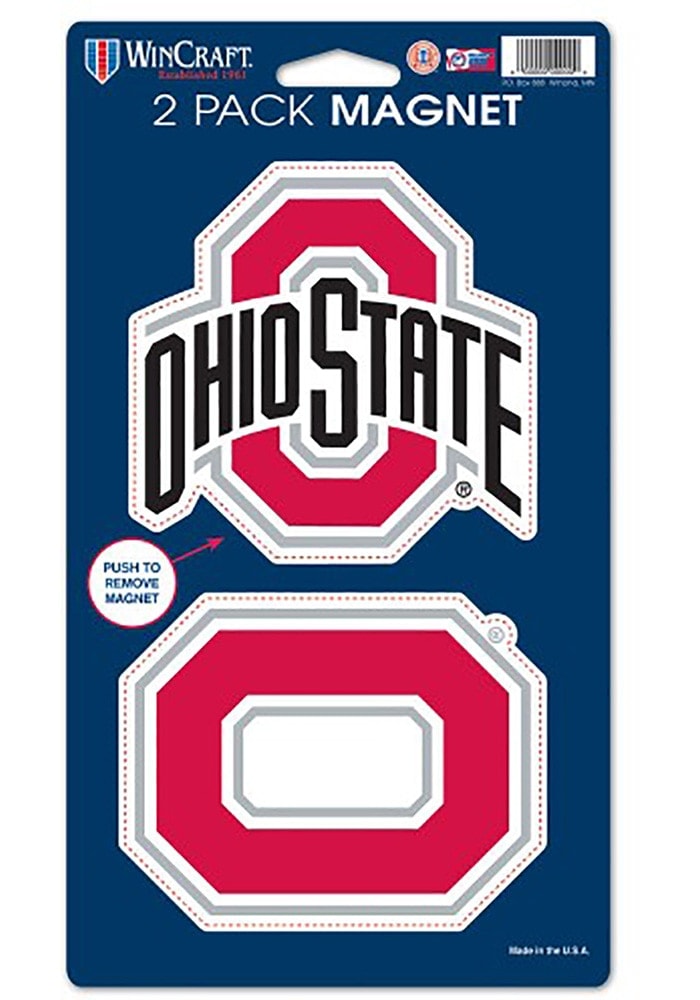 Ohio State Buckeyes Red Die Cut 2pk Magnet - 5717227