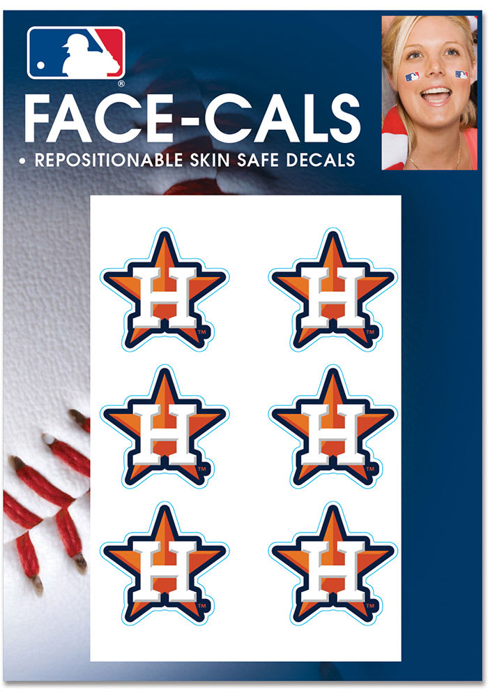 Houston Astros NAVY 6pk Logo Tattoo - 5717379