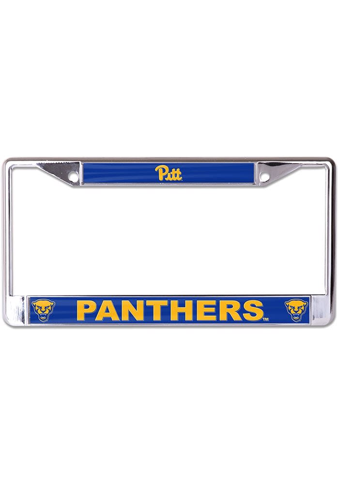 Pitt Panthers License Plate Frame - Pitt Panthers BLUE Team Logo ...