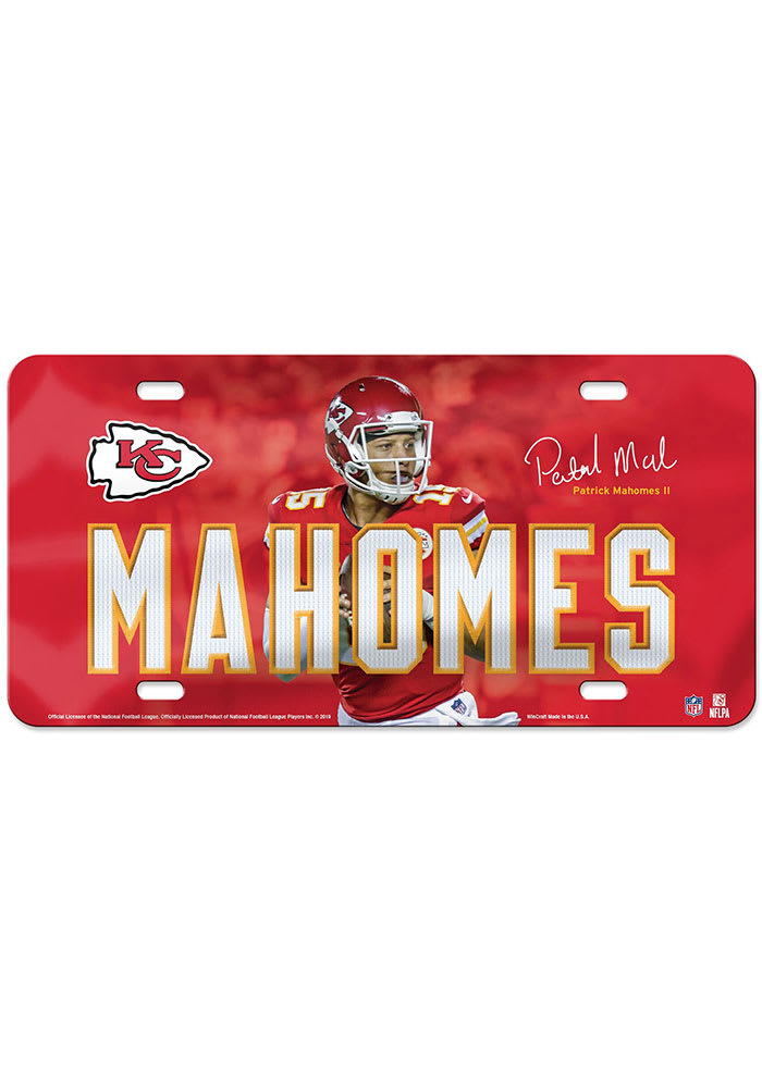 Kansas City Chiefs License Plate- KC Chiefs Glossy License Tag - RED