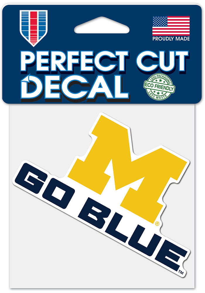 BLUE Michigan Wolverines 4x4 Design Decal - 5718767