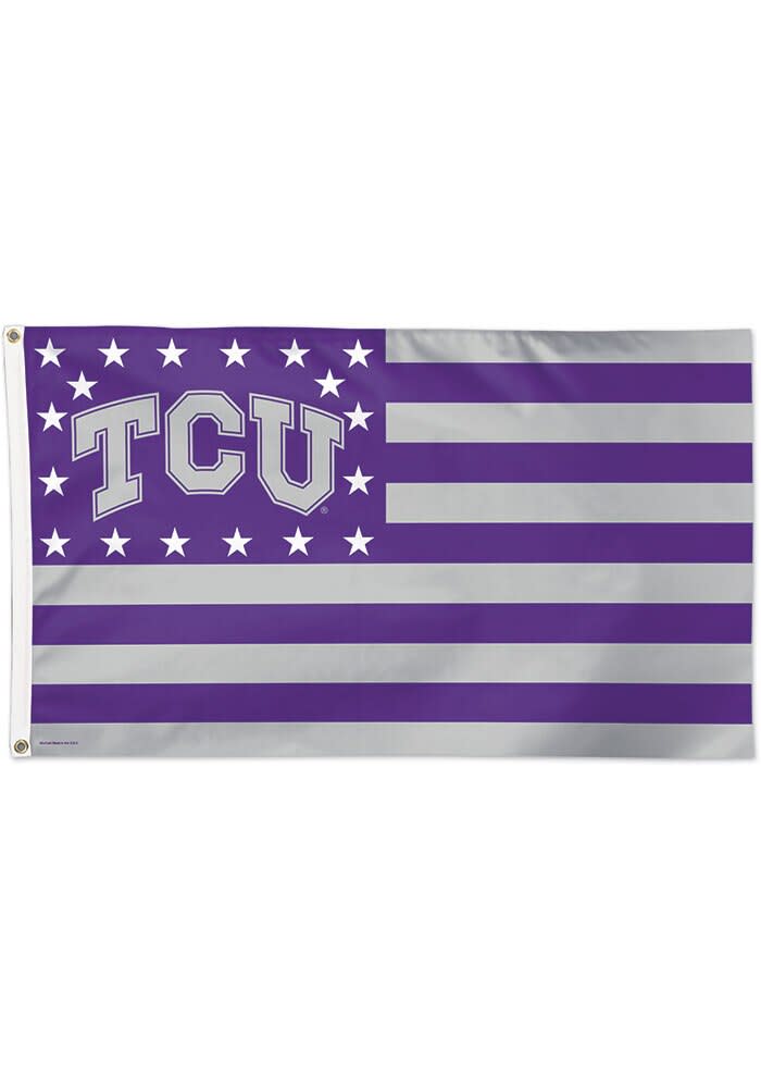 TCU Horned Frogs 3x5 Americana PURPLE Silk Screen Grommet Flag - 5718813