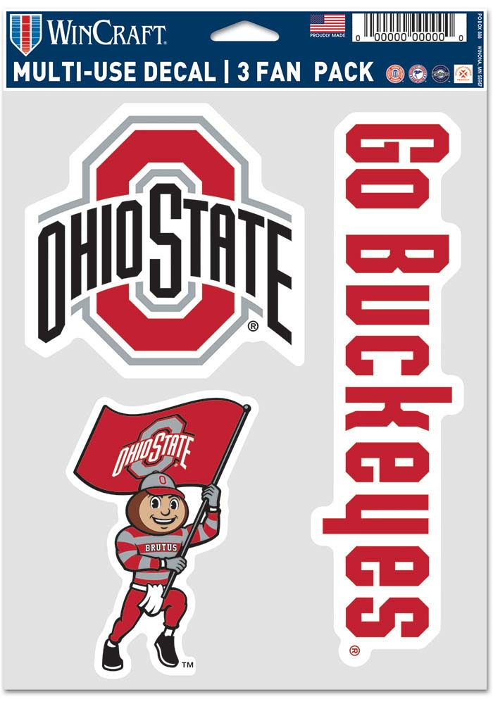 Ohio State Buckeyes Triple Pack Decal - 571892323