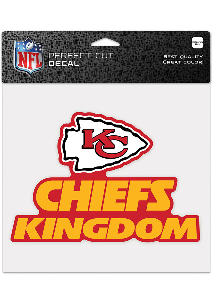 Kansas City Chiefs Red 8x8 Slogan Auto Decal - 5719148
