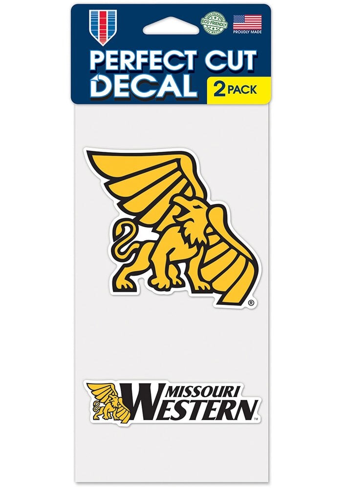 Missouri Western Griffons BLACK 4x4 2 Pack Auto Decal - 5719408
