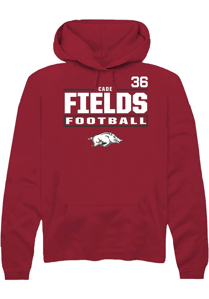 Cade Fields Arkansas Razorbacks Mens CARDINALRED NIL Stacked Box Player ...