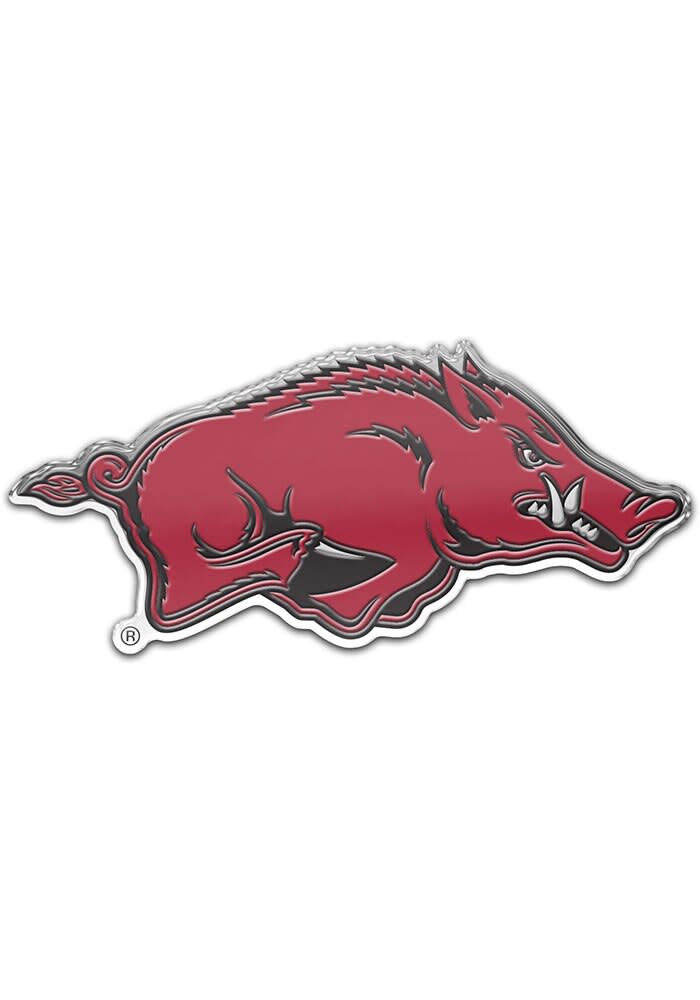 Arkansas Razorbacks Red Auto Badge Car Emblem - 5719648