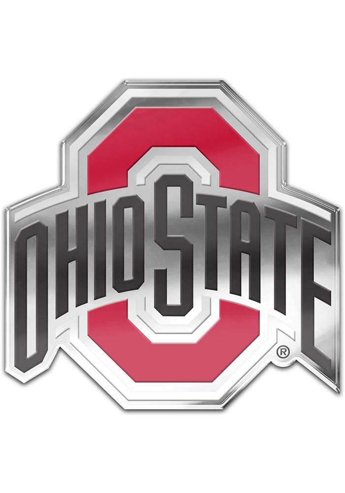 Red Ohio State Buckeyes Auto Badge Car Emblem - 5719660