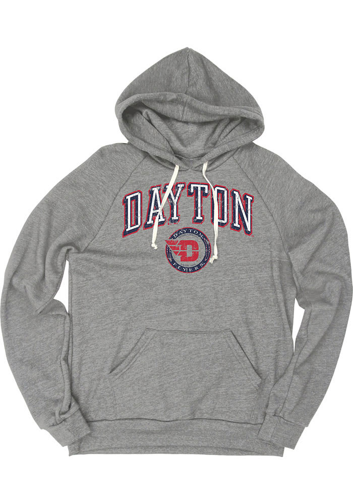 Dayton Flyers Mens HEATHER GREY Arch Long Sleeve Fashion Hood - 5719747