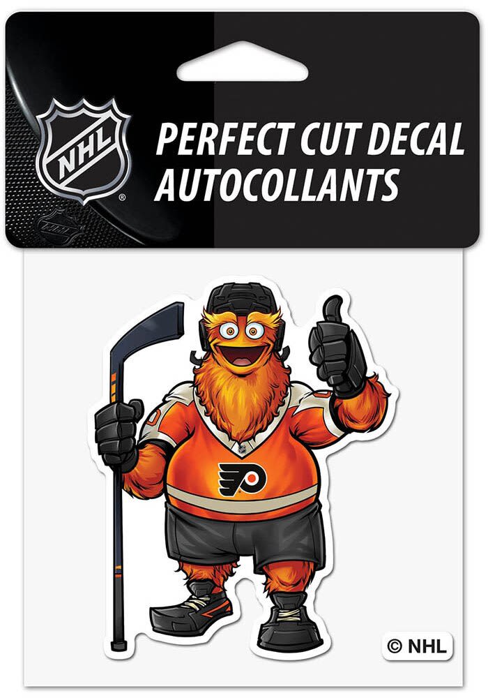 Philadelphia Flyers ORANGE Gritty 4x4 Auto Decal - 5719759