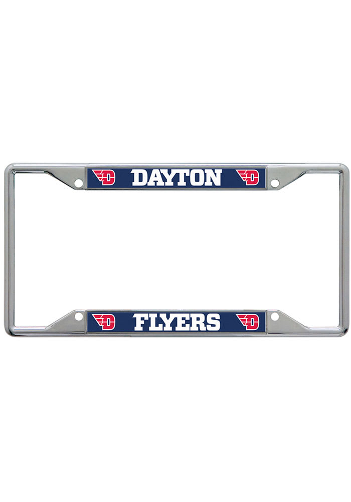 Dayton Flyers License Plate Frame - Dayton Flyers Red Metallic Printed ...