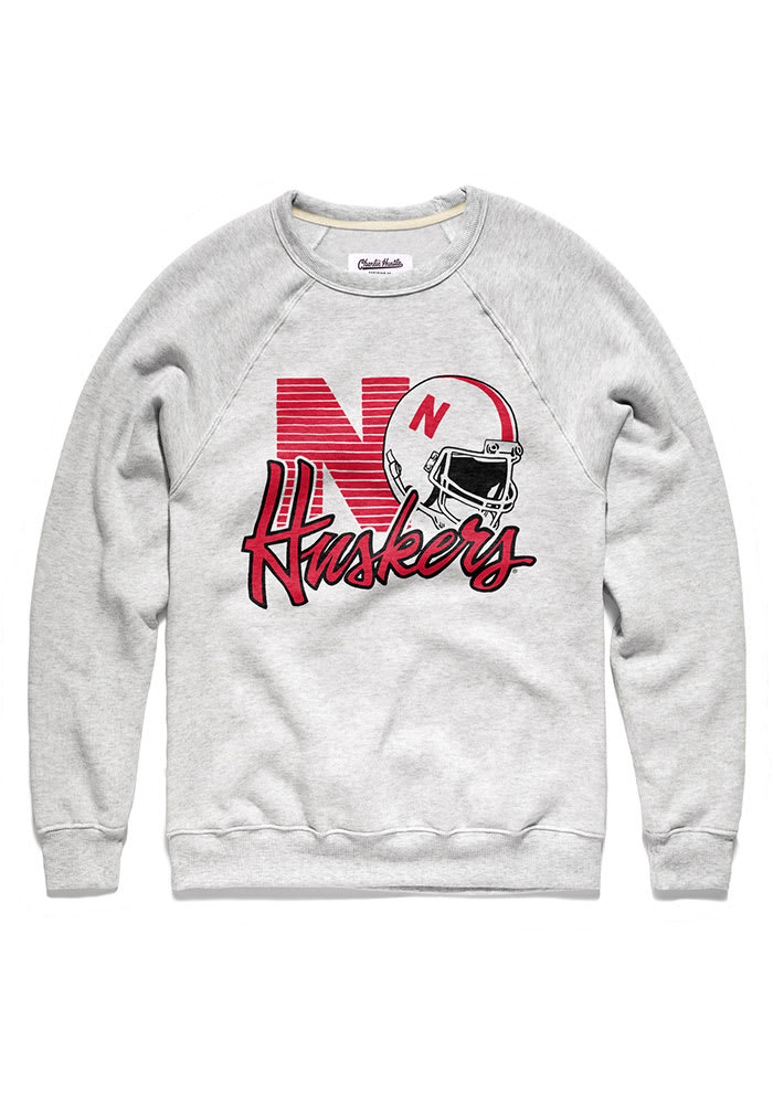 Charlie Hustle Nebraska Cornhuskers Mens HEATHER GREY 90s Throwback ...