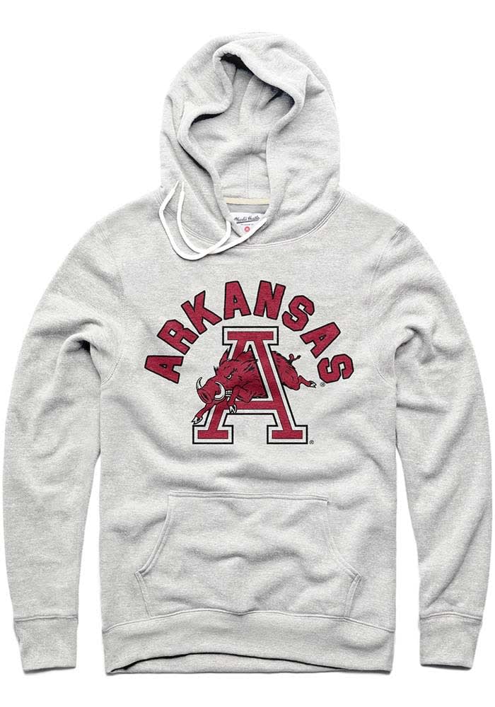 Charlie Hustle Arkansas Razorbacks Mens Arch Hoodie - ASH