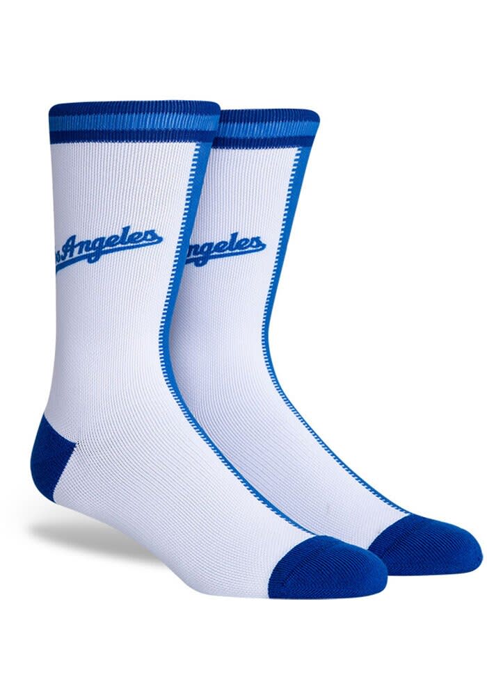 Los Angeles Dodgers BLUE Split Mens Crew Socks - 5740848