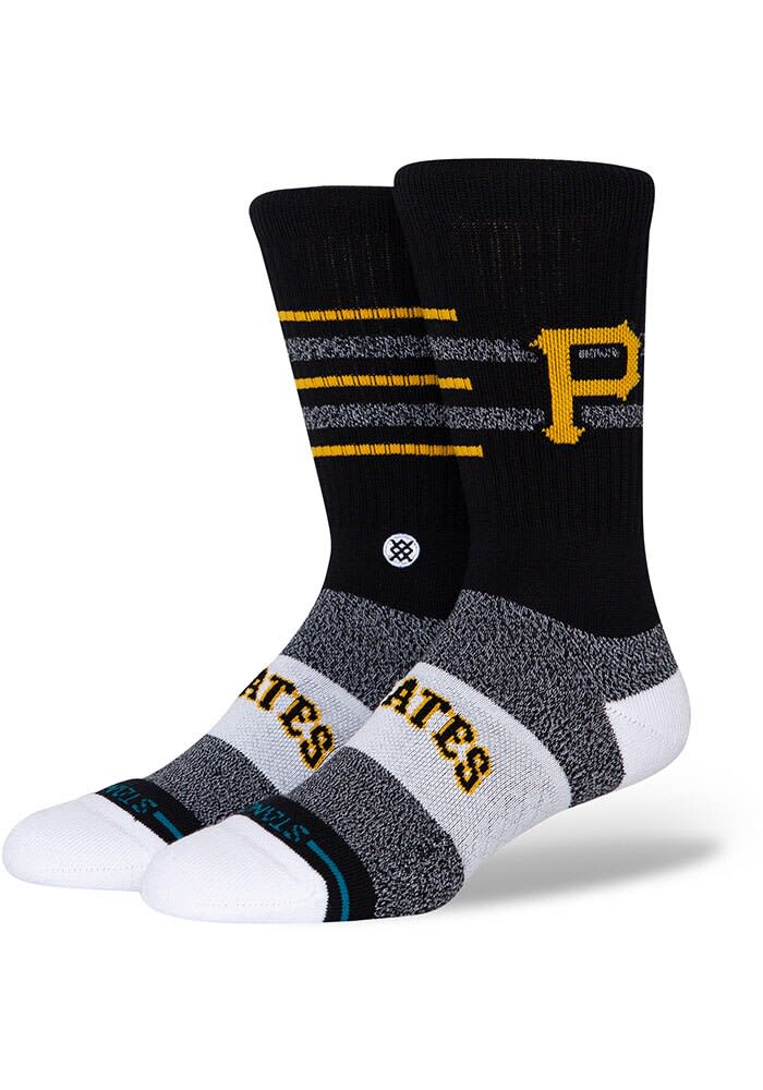 Pittsburgh Pirates Stance BLACK Closer Mens Crew Socks - 5741082