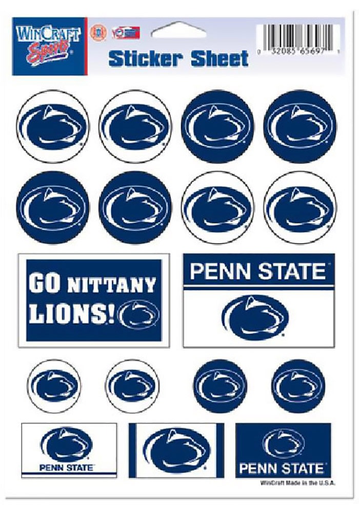 Penn State Nittany Lions NAVY 5x7 Souvenir Stickers - 575207