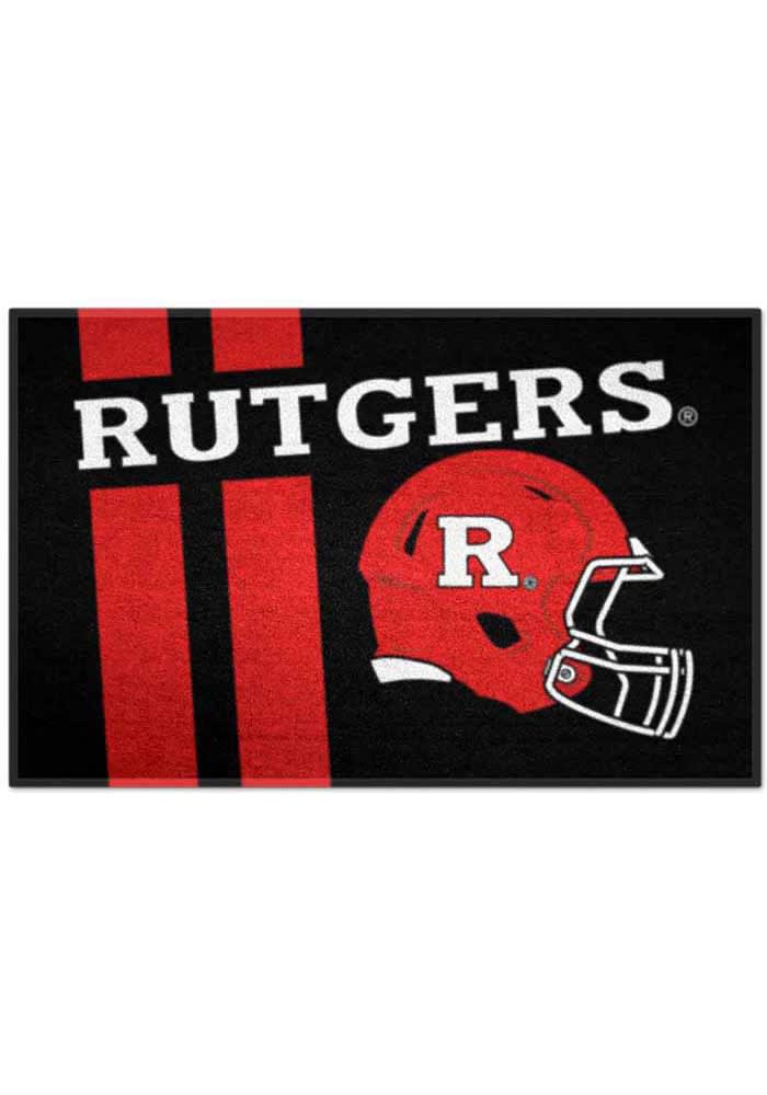 Rutgers Scarlet Knights Helmet Logo Interior Rug BLACK - 580716158