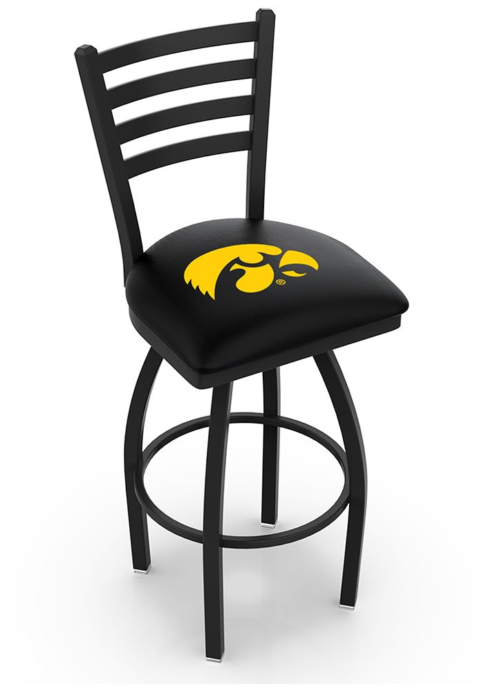 Iowa Hawkeyes High Back Swivel BLACK Pub Stool - 588021534