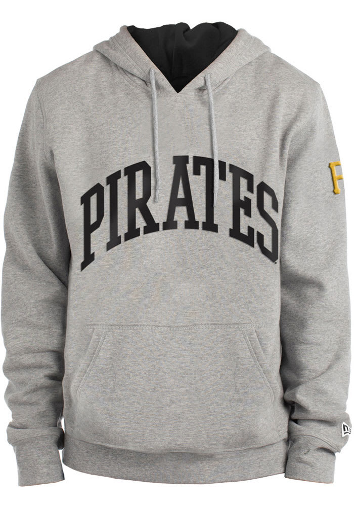 New Era Pittsburgh Pirates Fleece Pullover Hoodie Hoodie - HEATHERGREY