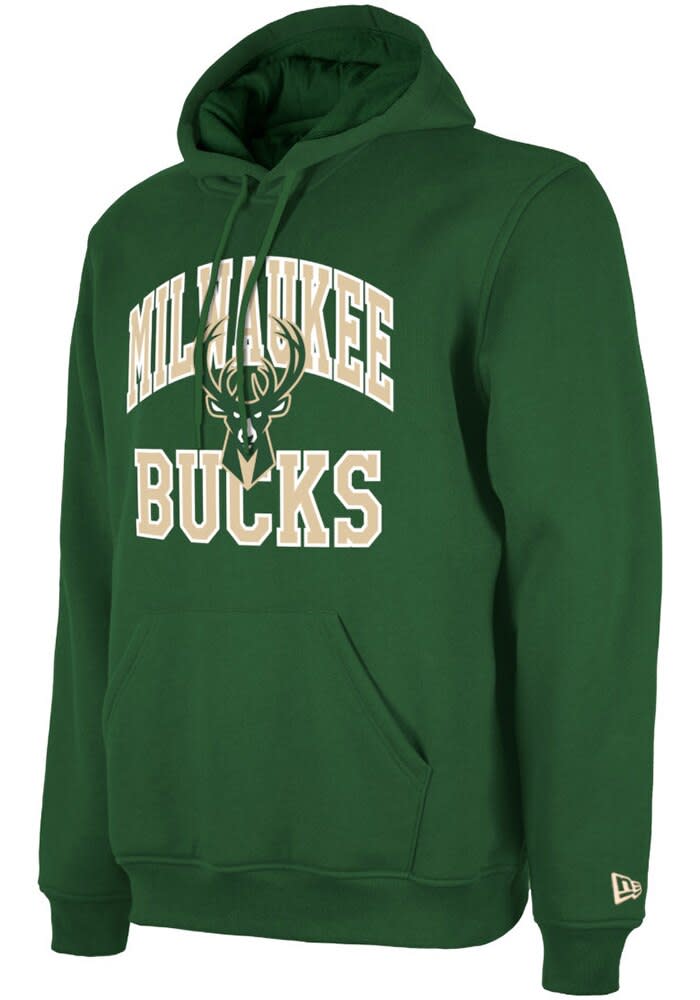 New Era Milwaukee Bucks Mens Heart ad Soul Hoodie - GREEN