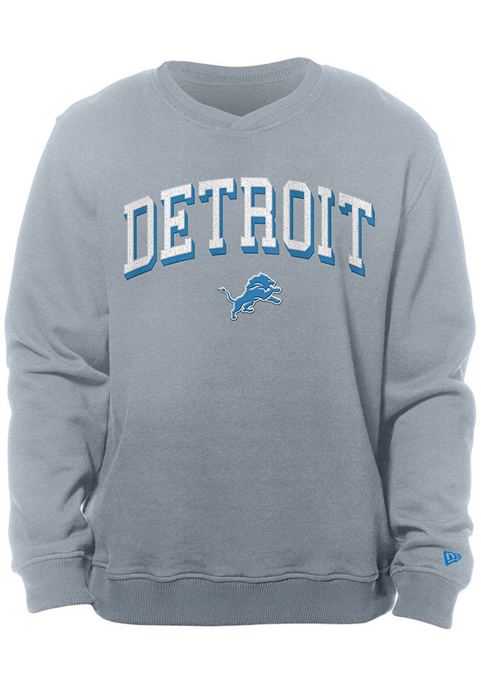 New Era Detroit Lions Mens GREY Sport Night Long Sleeve Fashion ...