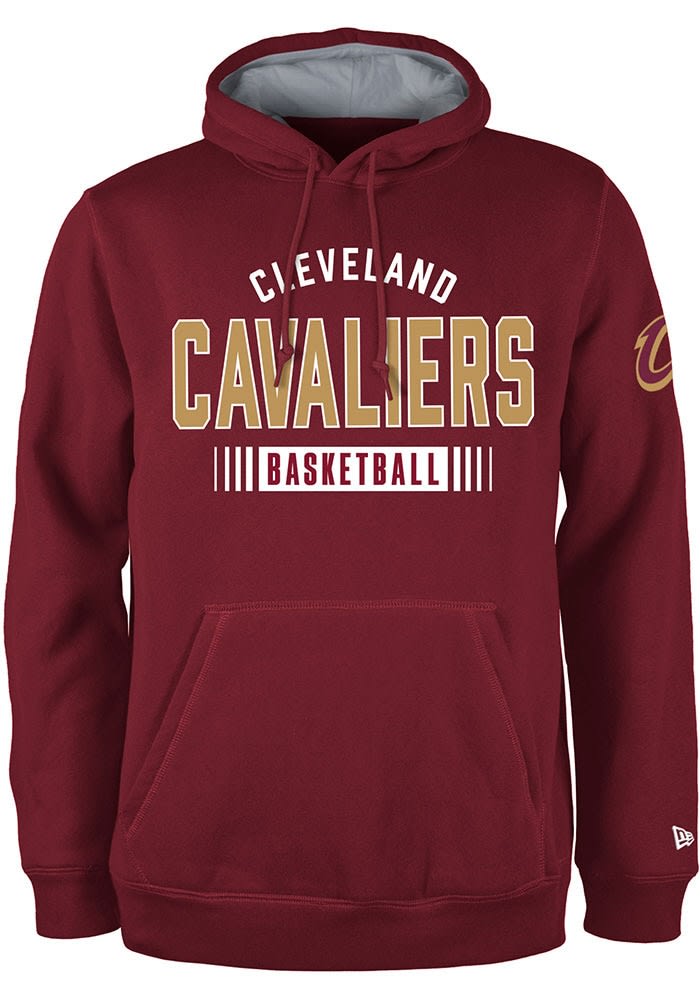 New Era Cleveland Cavaliers Mens MAROON Game Day Hoodie - 590001965