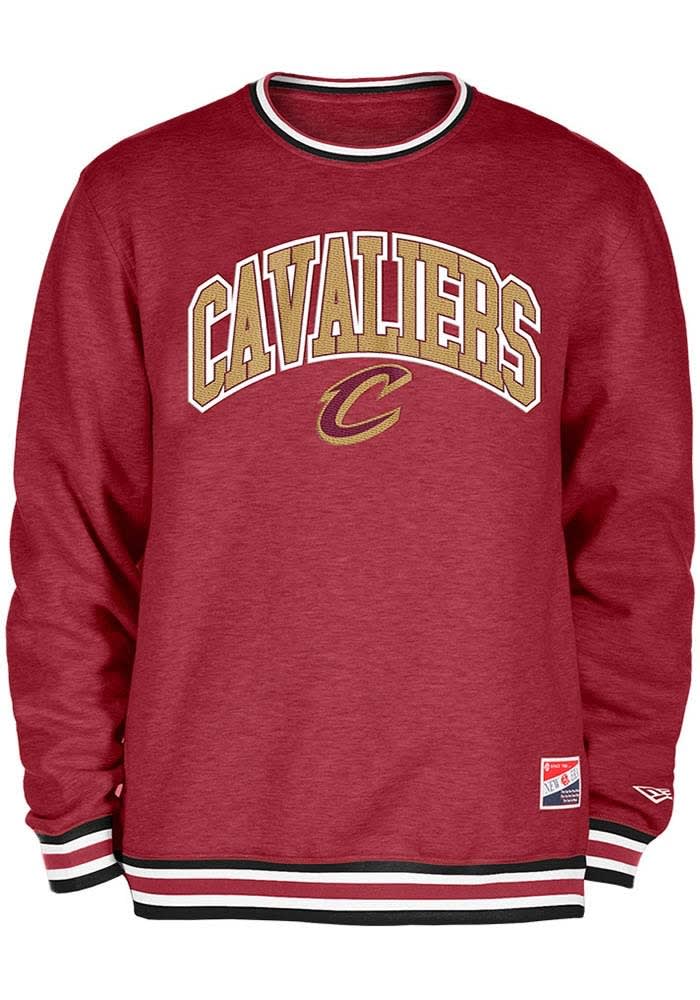 New Era Cleveland Cavaliers Mens MAROON Key Style Long Sleeve Fashion ...