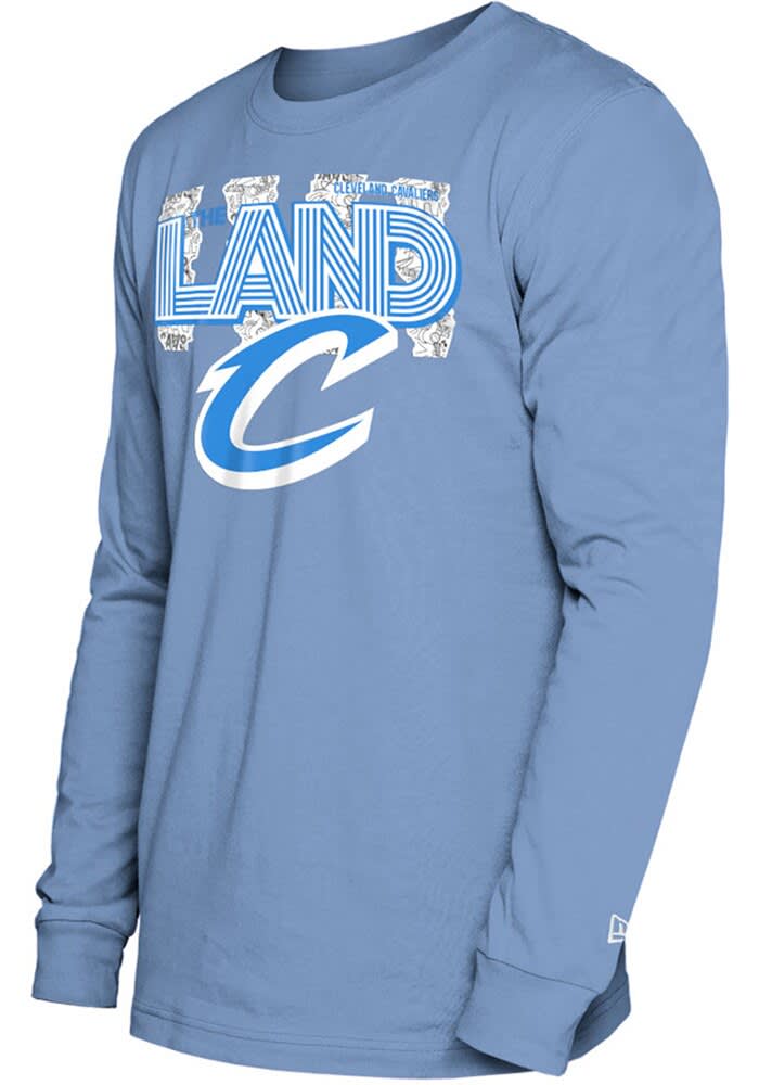 New Era Cleveland Cavaliers City Edition Long Sleeve T Shirt LIGHT BLUE ...