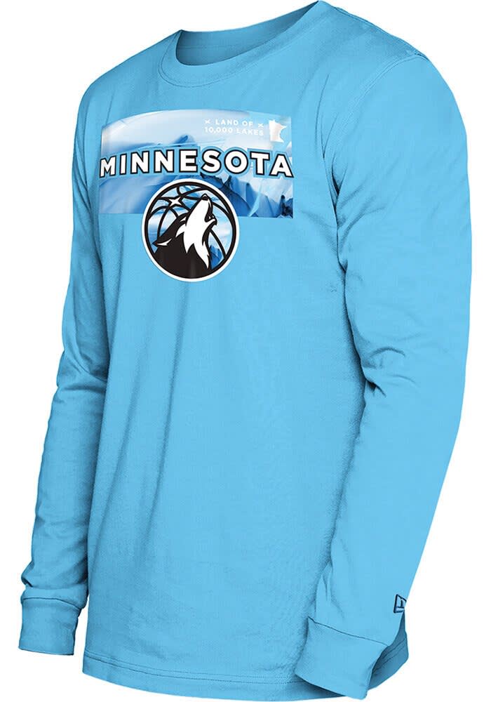 New Era Minnesota Timberwolves City Edition Long Sleeve T Shirt LIGHT ...