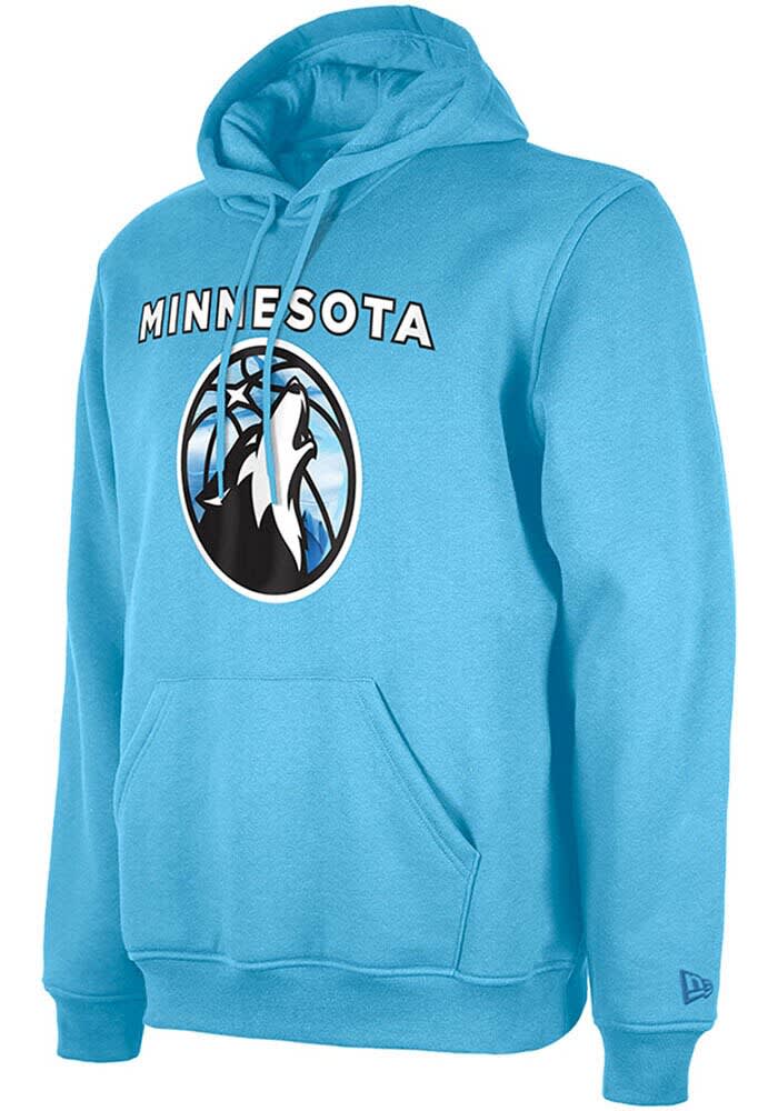 New Era Minnesota Timberwolves Mens City Edition Hoodie - LIGHT BLUE