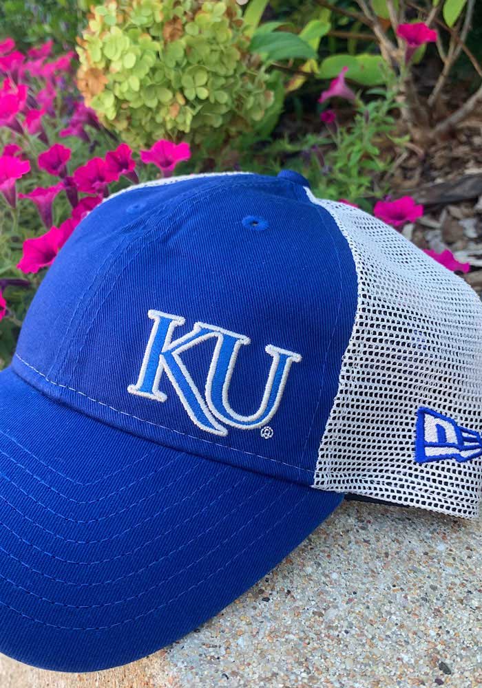 Kansas Jayhawks New Era Womens ROYAL Corner Meshback 9TWENTY Adjustable ...