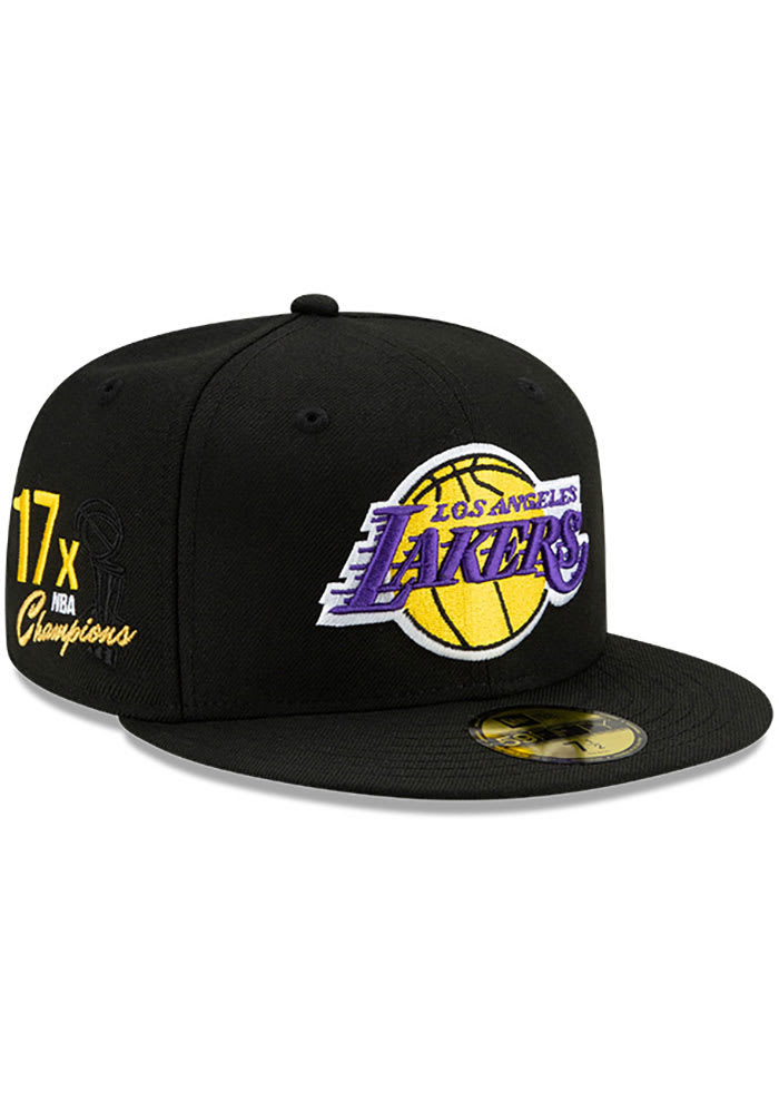Los Angeles Lakers Side Patch Paisley UV 59FIFTY Purple New Era Fitted Hat
