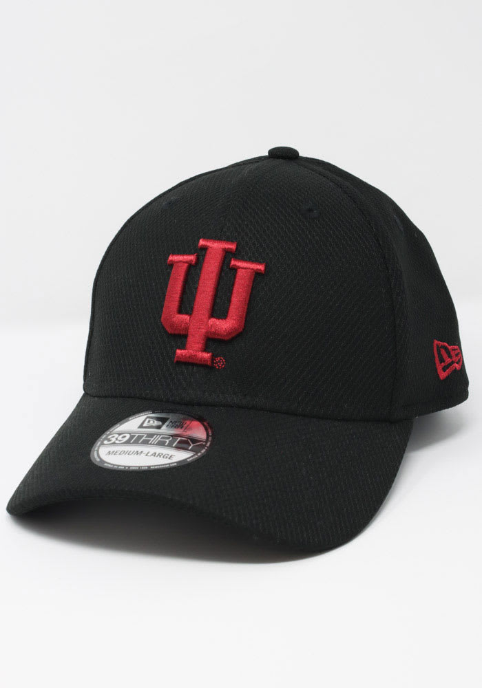 Indiana Hoosiers New Era BLACK Indiana Hoosiers Black GCP 39THIRTY Flex ...
