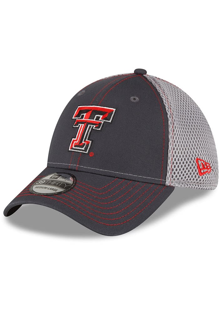 Texas Tech Red Raiders Mens 2T Neo 39THIRTY GRAPHITE New Era Flex Hat ...