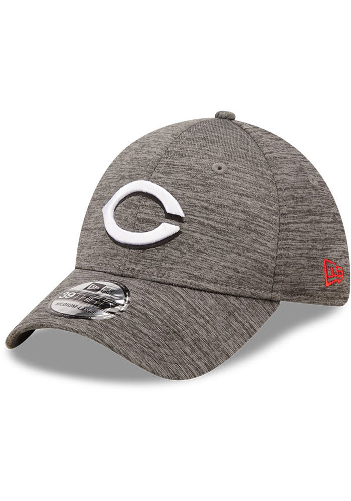 Cincinnati Reds Mens Essential 39THIRTY GREY New Era Flex Hat - 59012041