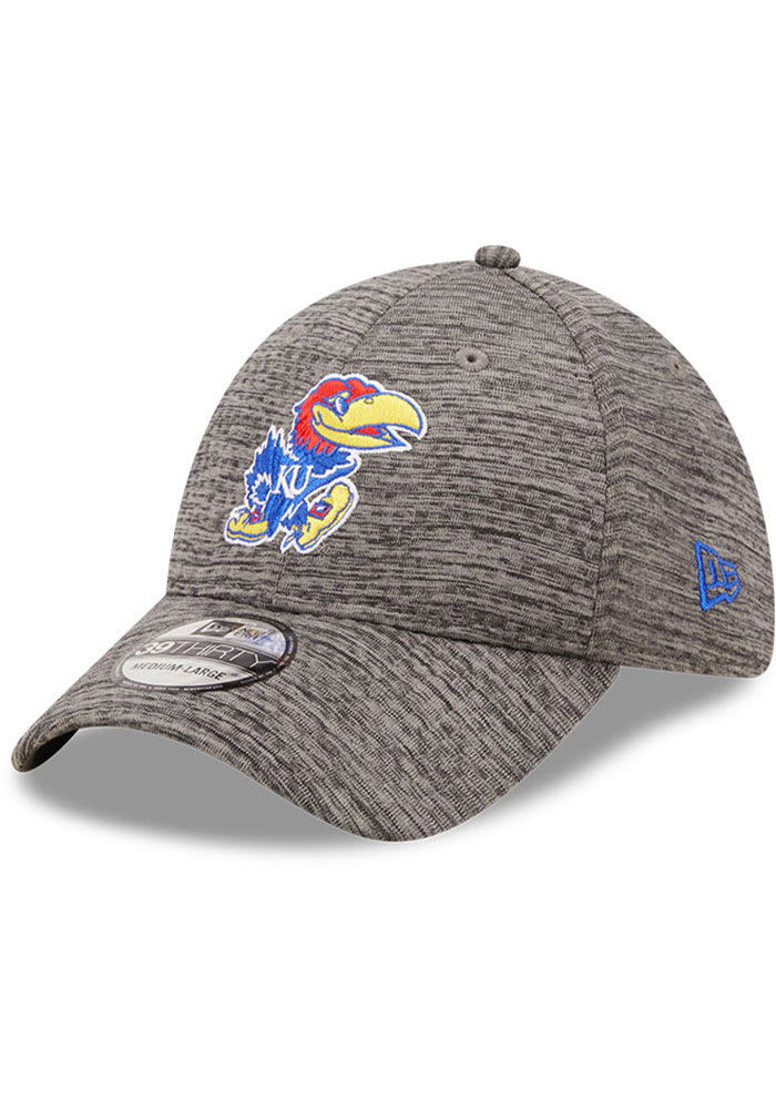 Kansas Jayhawks Mens Essential 39THIRTY GREY New Era Flex Hat - 59012165