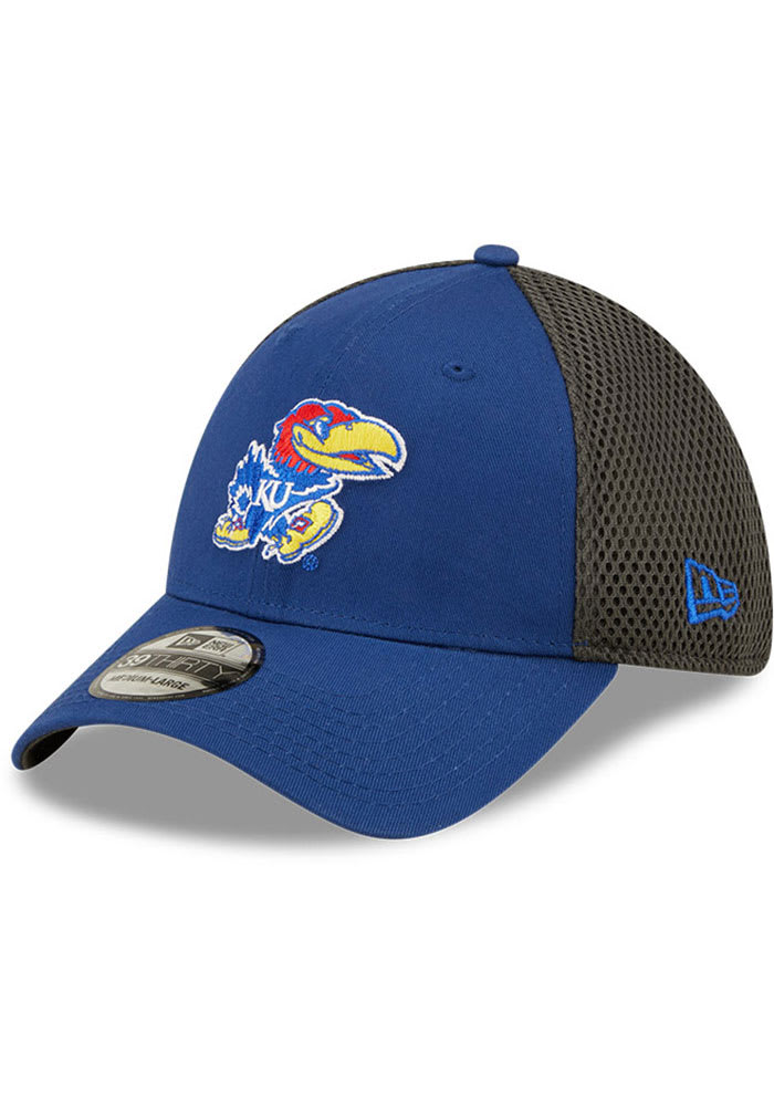Kansas Jayhawks Mens Team Neo 39THIRTY Classic ROYAL New Era Flex Hat ...