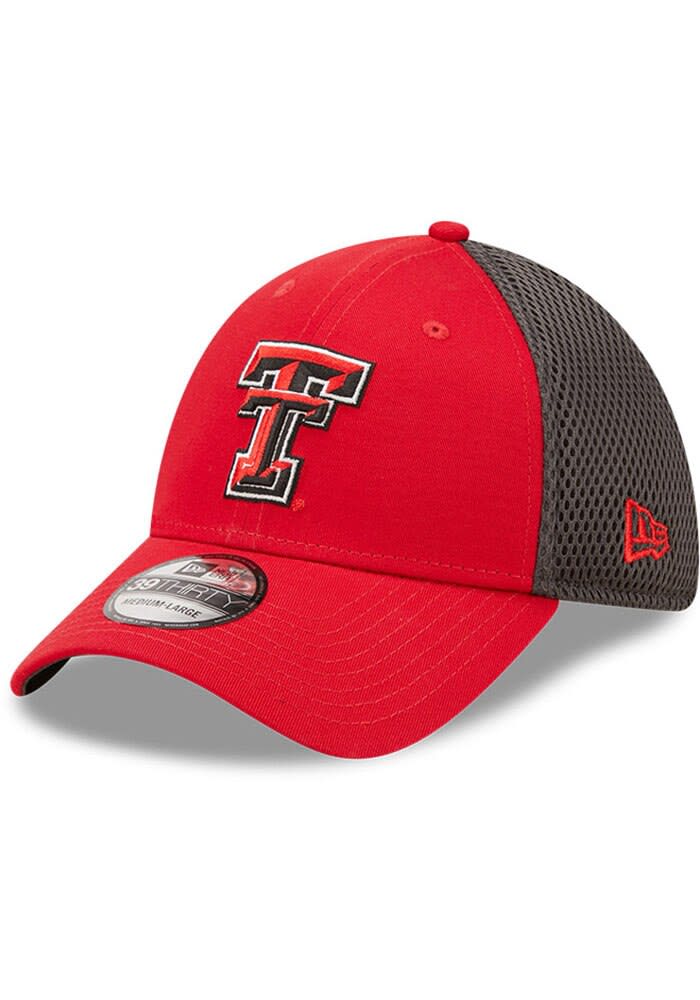 Texas Tech Red Raiders Mens Team Neo 39THIRTY Red New Era Flex Hat ...