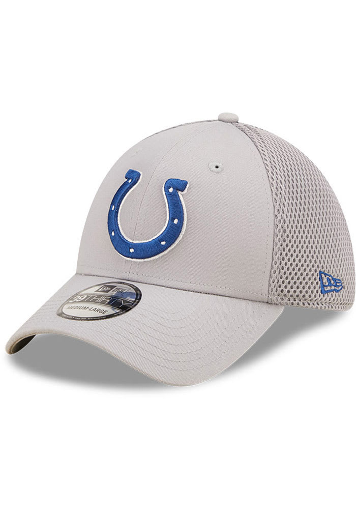 Indianapolis Colts Mens Team Neo 39THIRTY GREY New Era Flex Hat - 59012268