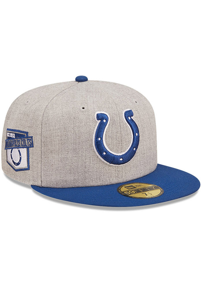 Indianapolis Colts Mens Heather Patch 59FIFTY GREY New Era Fitted Hat ...