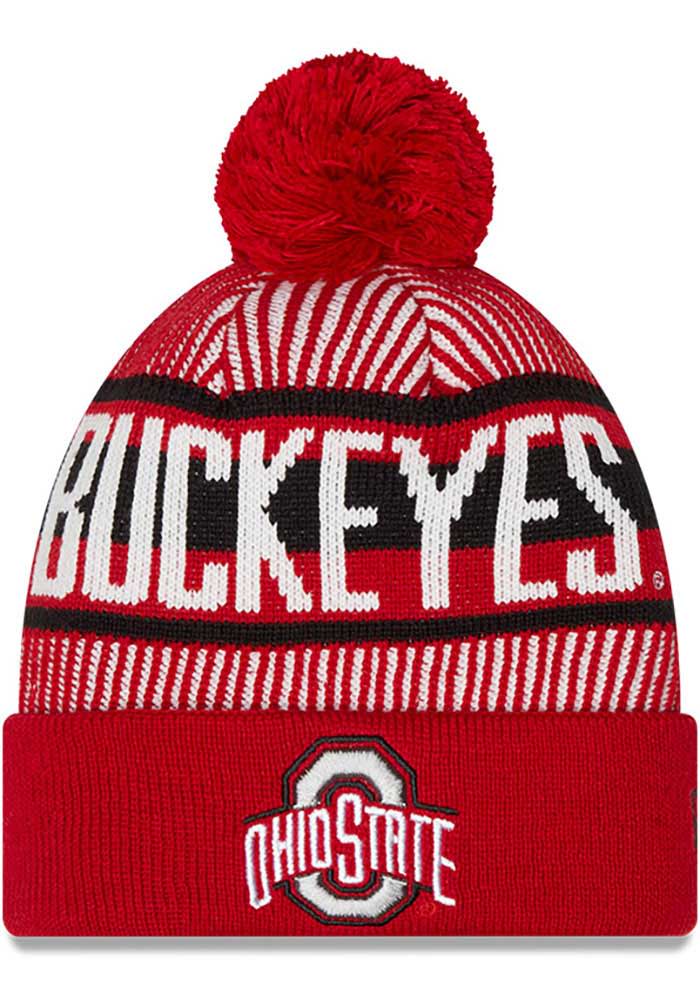 Ohio State Buckeyes New Era Red Striped Knit Hat - 59013833
