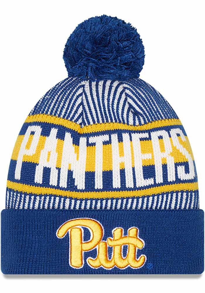 Pitt Panthers New Era BLUE Striped Knit Hat - 59013849