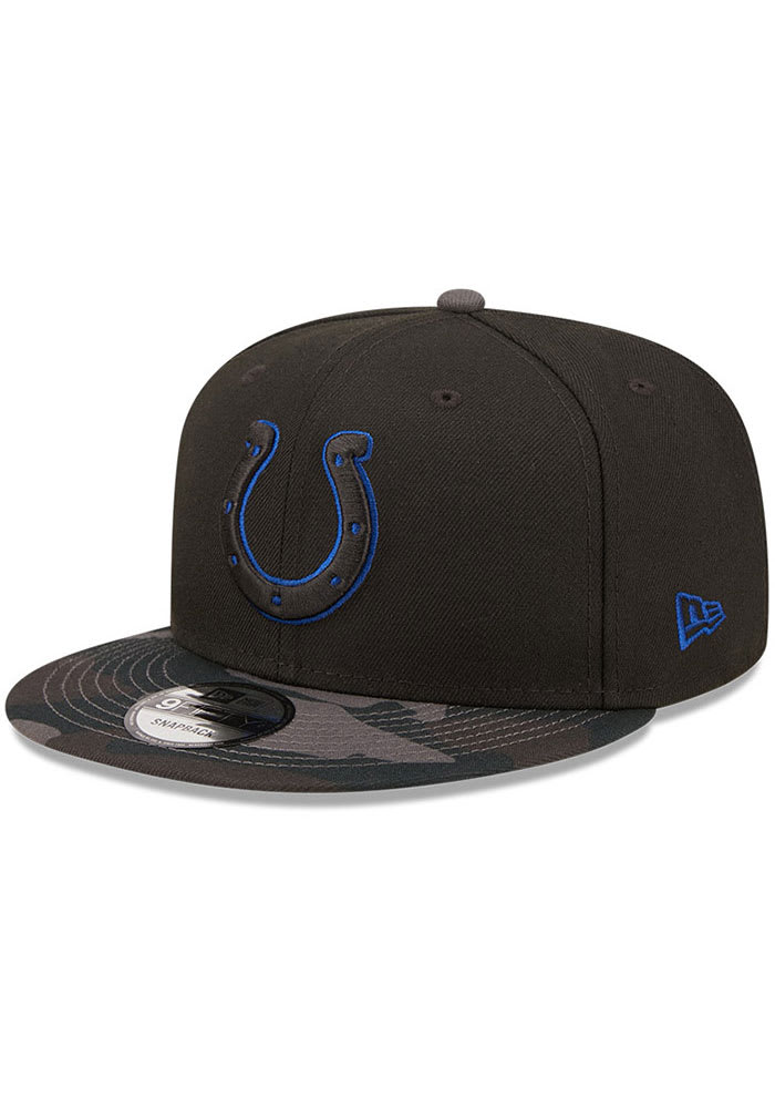 Indianapolis Colts New Era BLACK Camovize 9FIFTY Snapback Hat - 59014655