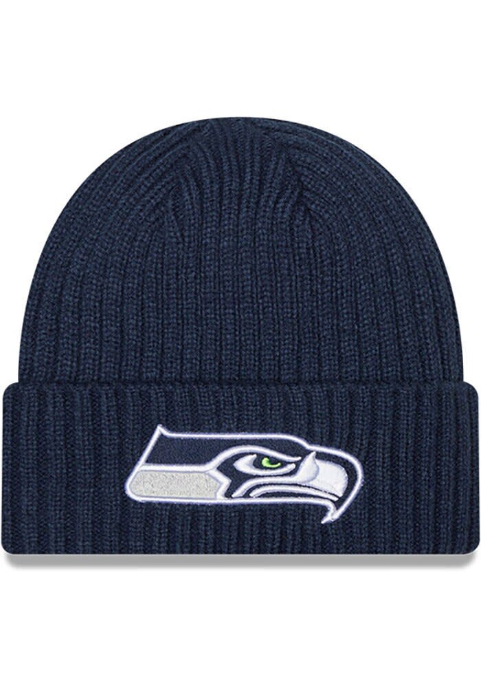 Seattle Seahawks New Era NAVY Core Classic Knit Hat - 59015398