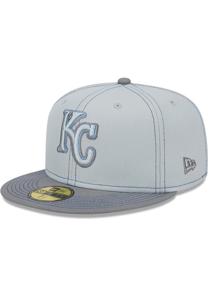 Kansas City Royals Mens Gray Pop 59FIFTY GREY New Era Fitted Hat - 59015849