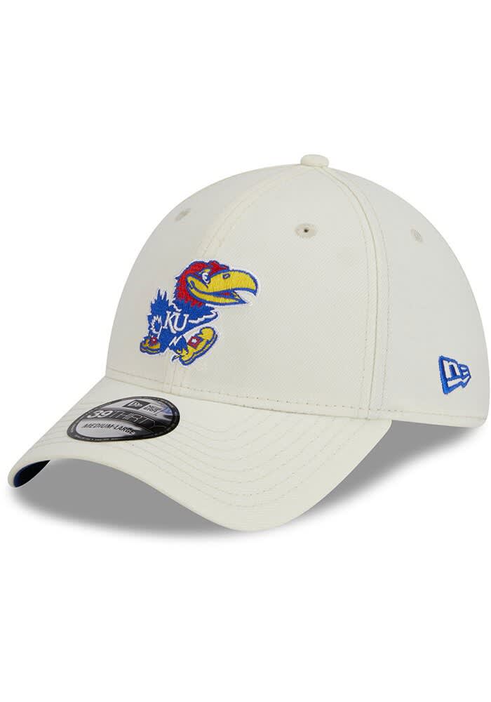 Kansas Jayhawks Mens Classic 39THIRTY WHITE New Era Flex Hat - 59016224