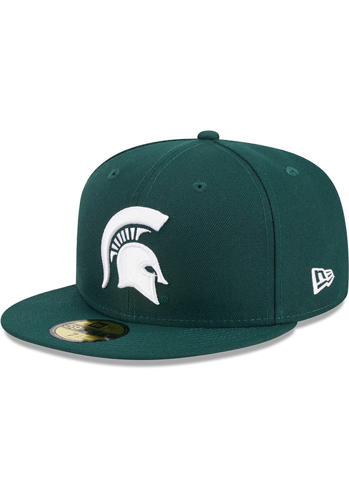 Michigan State Spartans Mens Patch 59FIFTY GREEN New Era Fitted Hat ...