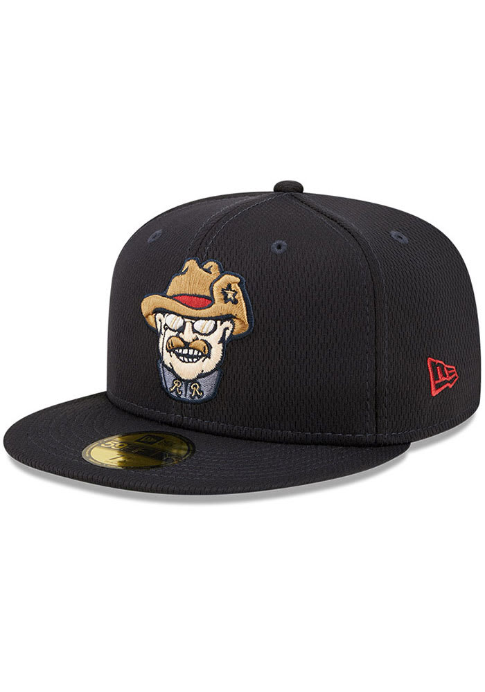 Frisco Rough Riders Mens 2023 Batting Practice 59FIFTY BLACK New Era ...