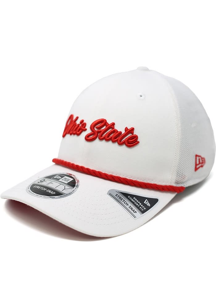 Ohio State Buckeyes New Era WHITE Rope Stretch Snap LP9FIFTY Snapback ...